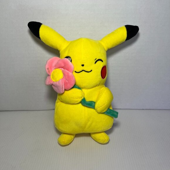 Pokemon | Toys | Pokemon Valentines Pikachu With Pink Flower Inch Plush ...